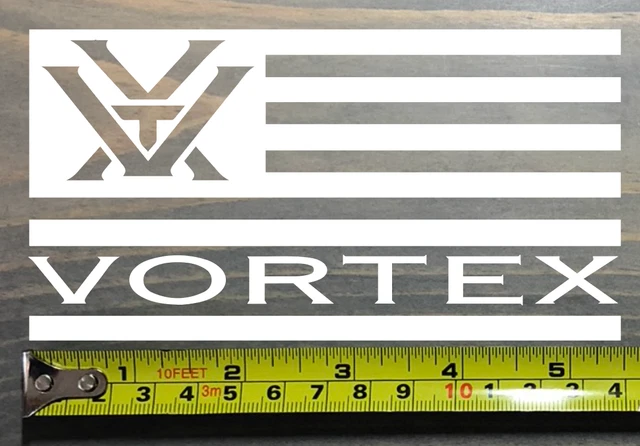 VORTEX OPTICS STICKER Decal Tactical Flag Gear Gun White 5.5" Guns ...