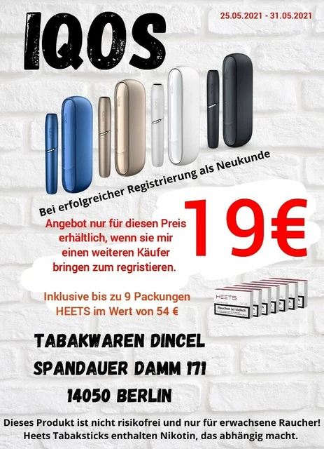 IQOS 3 DUO Bis Zu 9 Packungen Heets Für 19€ EUR 19,00 - PicClick DE