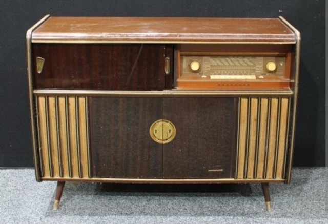 BLAUPUNKT RADIOGRAM SIDEBOARD Record Player With Cocktail Drinks ...