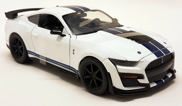 JADA 1/24 - 2020 Ford Mustang Shelby GT500 White Blue Stripes model car ...