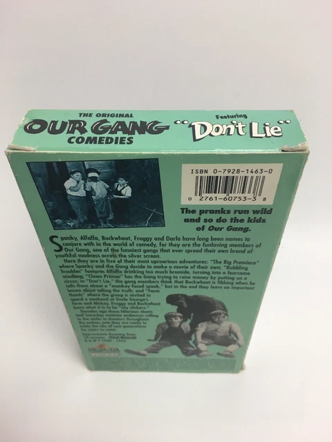 THE ORIGINAL OUR Gang Comedies featuring "Don't Lie" VHS $8.00 ...