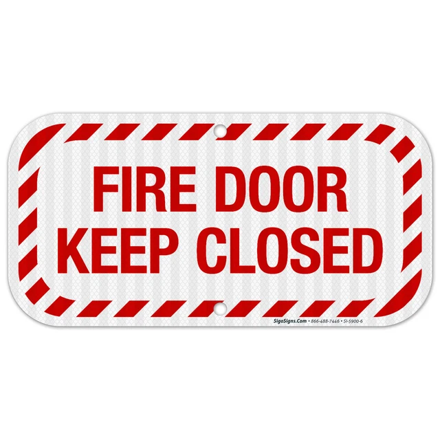 FIRE DOOR KEEP Closed Sign, Fire Safety Sign, (SI-5900) £14.94 ...