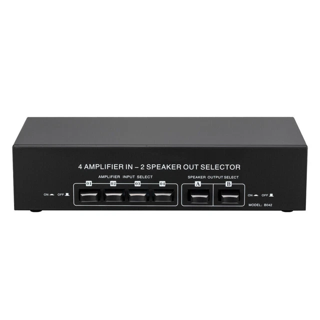 PASSIVE POWER AMPLIFIER Selector Speaker Switch 4 Amp In 2 Speaker Out EUR 116,80 - PicClick FR