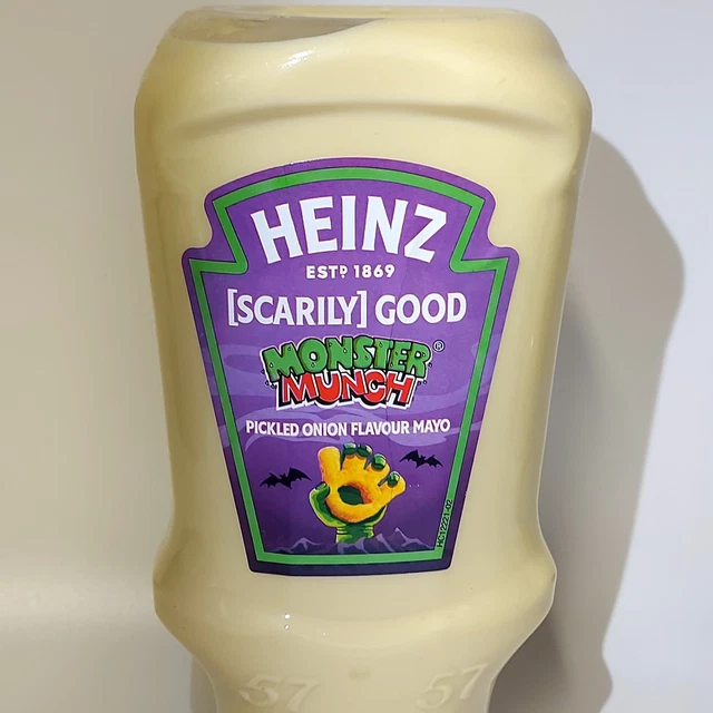 2X HEINZ MONSTER Munch Pickled Onion Flavour Mayo Long Dated ...