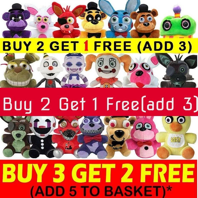 UK FNAF FIVE Nights At Freddy's Plushie Toy Plush Doll Bear Y Bonnie ...