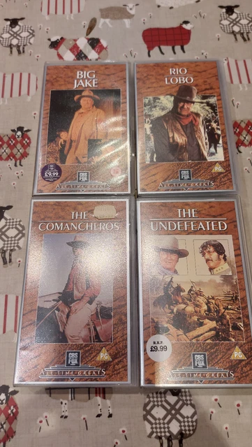 JOHN WAYNE - CBS Fox 4x VHS Westerns, Big Jake, Rio Lobo... £0.99 ...