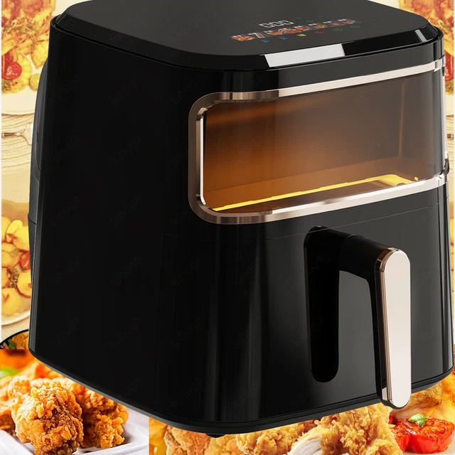 9L HEISSLUFTFRITTEUSE AIRFRYER XXL Heißluft-Fritteuse 8 Programme ...