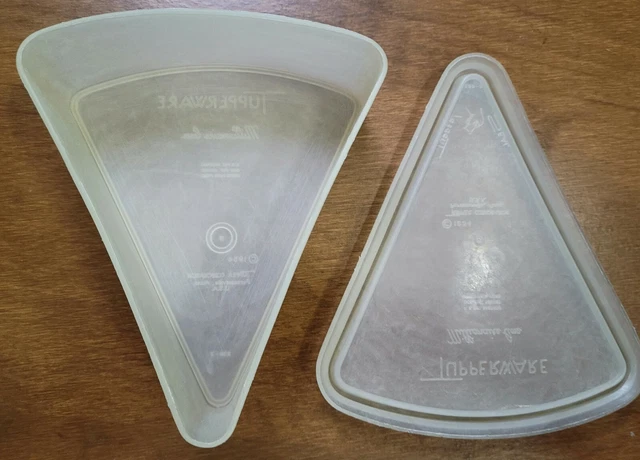 VINTAGE TUPPERWARE CLEAR Single Pie Slice Keeper 1954 Millionaire ...