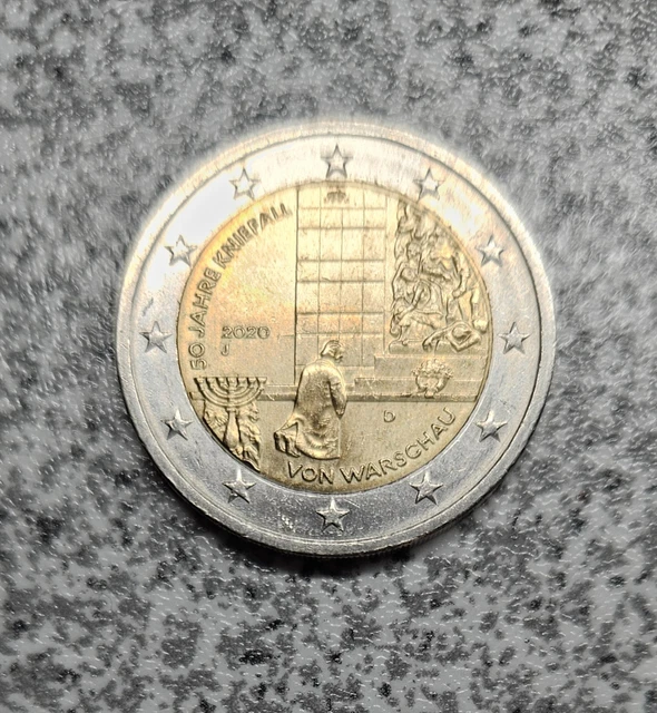 2 EURO MÜNZE Willy Brandt 50 Jahre Kniefall Von Warschau, 2020 J. EUR ...