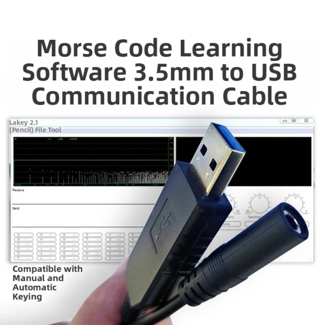 USB TO 35MM Communication Cable for Morse Code Operation and Teaching ...