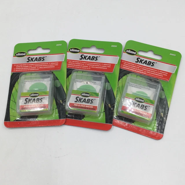 SLIME GLUELESS PATCHES Skabs Bike Innertube Puncture Repair Self ...