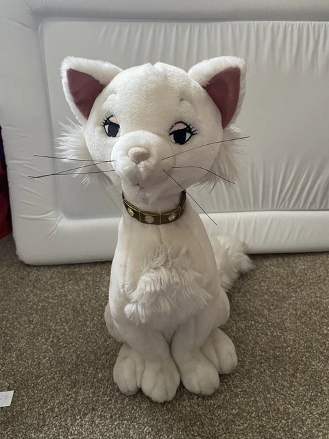 RARE 14.5” DISNEY World Aristocats Duchess Tags Mom White Cat Stuffed ...
