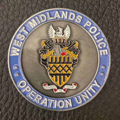 WEST MIDLANDS POLICE Commonwealth Games Silver challenge coin. Limited ...