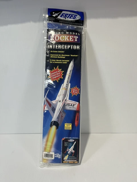 VINTAGE SEALED ESTE Interceptor Flying Model Rocket Level 2,Model #1250 ...