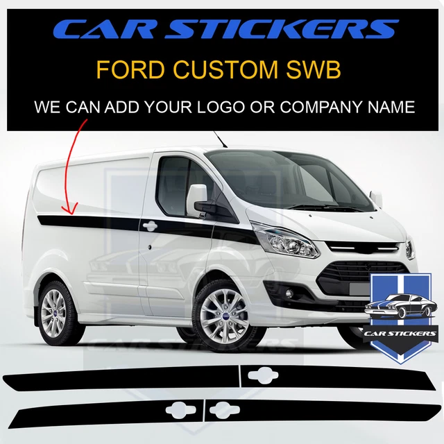 FORD TRANSIT CUSTOM Side Decals Racing Stripes Van Stickers for LWB ...