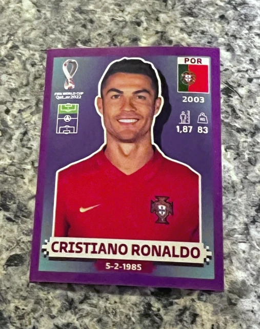 CRISTIANO RONALDO PANINI FIFA World Cup Qatar 2022 POR18 Purple Rimmed ...