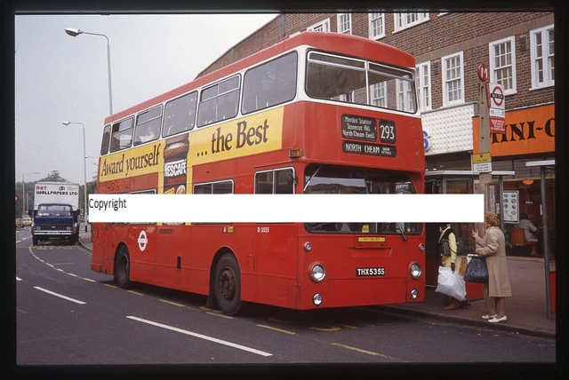 LONDON TRANSPORT BUS Colour Photograph DMS Fleetline DM 2535 THX 535S ...