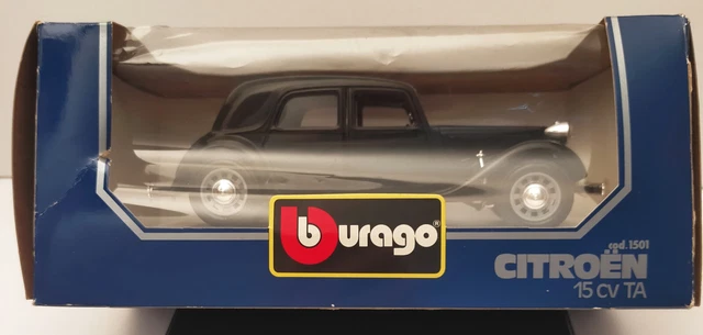 BURAGO 1/24 SUPERBE CITROEN 15CV TRACTION AVANT avec boîte EUR 14,00 ...