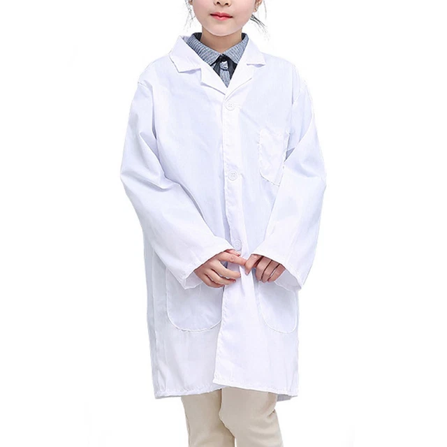 CHILDRENS DOCTOR VET Lab Coat Hospital Nurse Fancy Dress Costume Boys ...