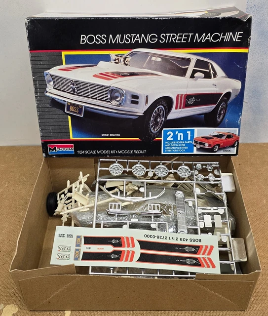 FORD MUSTANG BOSS ´70 Street Machine, Monogram 2728, 1:24 ©1986 OVP EUR ...