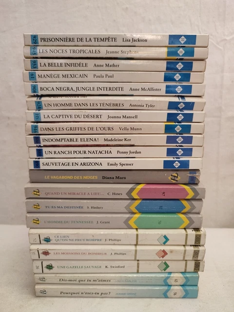 LOT DE 20 Anciens Romans - Livres de Poche - Harlequin Collection Azur ...