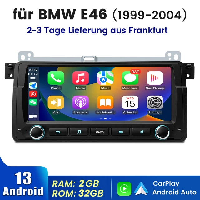 DAB+ 32G ANDROID 13 Autoradio Carplay GPS Nav RDS Für BMW 3er E46 318 320 325 M3 EUR 149,99 ...