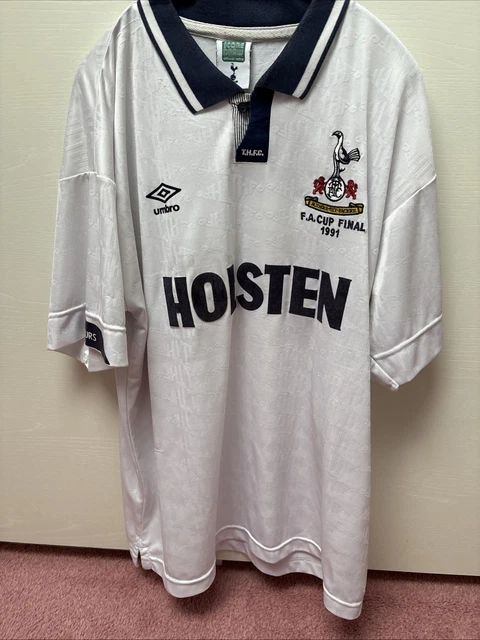 TOTTENHAM SPURS FA Cup Final 1991 Paul Stewart 7 replica Umbro XL Home ...