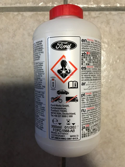 FORD CONTINENTAL Reifendichtmittel TIREFIT 300 ml Inhalt Pannenset * 3. ...