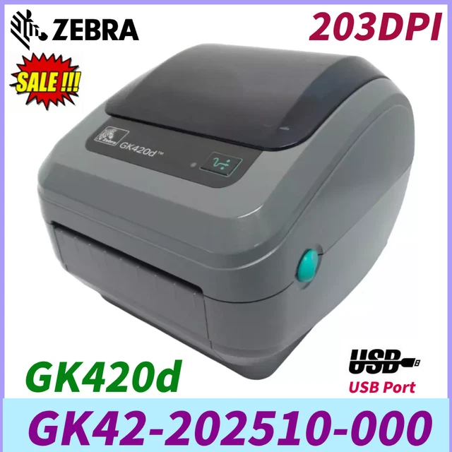 ZEBRA GK420D DIRECT Thermal Barcode Label Printer 203dpi USB GK42 ...