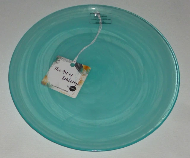THE ART OF Tabletop Ardacam Turquoise Swirl 4 Dinner Plates 10.5 ... THE ART OF Tabletop Ardacam Turquoise Swirl 4 Dinner Plates 10.5 ...