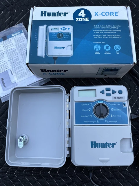 HUNTER X-CORE 4-STATION Sprinkler Controller Timer Irrigation System ...
