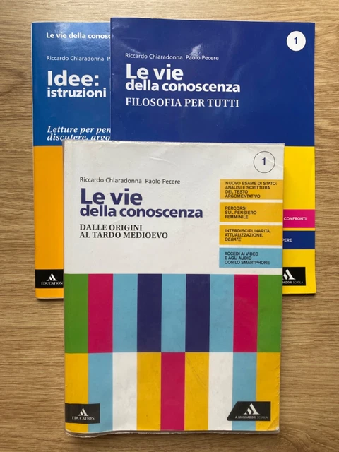 LE VIE DELLA conoscenza Vol1: Dalle origini al tardo Medioevo EUR 21,60 ...
