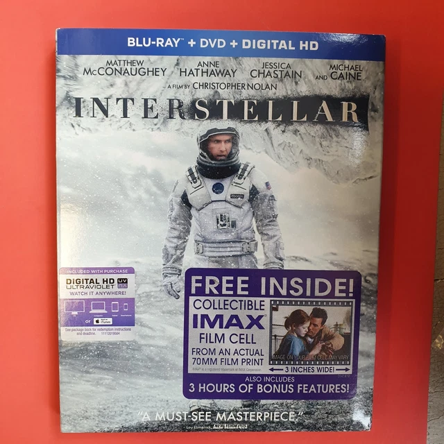 INTERSTELLAR - BLU-RAY - Region Free - Slipcase - Imax Film Cell EUR 35 ...