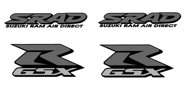 GSXR SRAD SUZUKI sticker / decal set. Graphite Grey Silver and Black ...