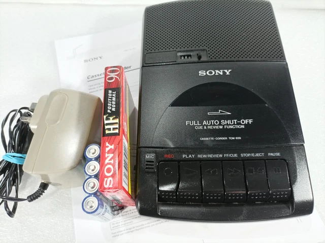 SONY TCM-939 SHOEBOX Standard Compact Cassette Player Voice Recorder ...