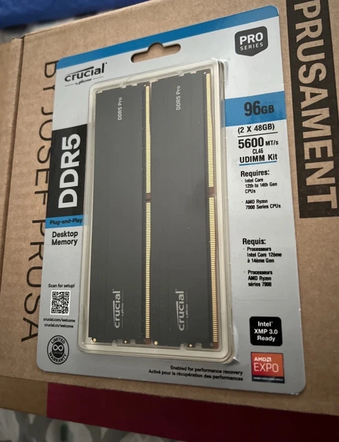 CRUCIAL PRO 96GB RAM (2x48GB) DDR5 UDIMM 5600MHz CP2K48G56C46U5 Brand ...