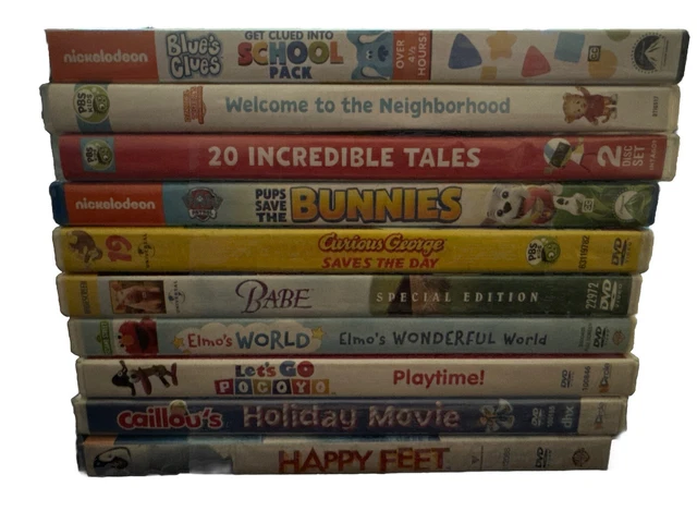 KIDS DVDS FOR Learning, Pocoyo Playtime, Blues Clues, Happy Feet £7.16 ...