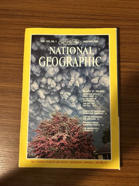 NATIONAL GEOGRAPHIC JANUARY 1981 Mt St Helens Ancient Ashfall Poland ...