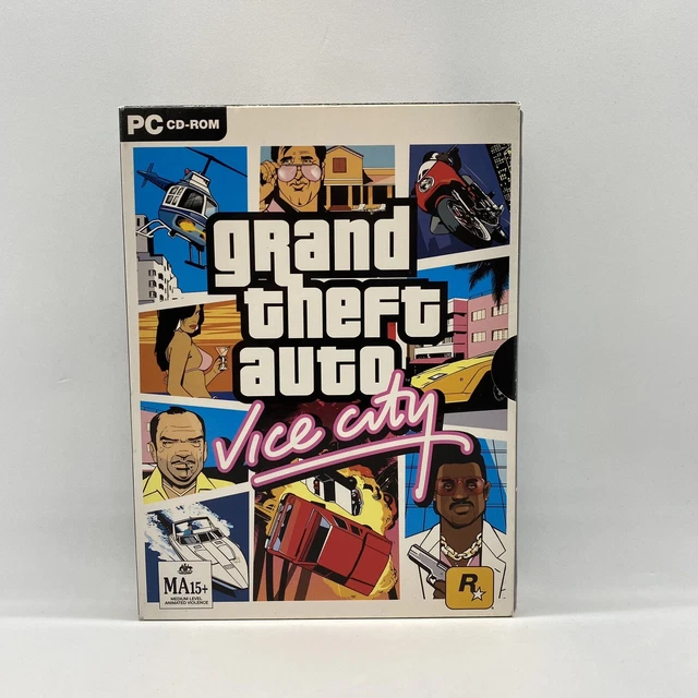 GRAND THEFT AUTO Vice City PC Game GTA Rockstar Complete With Map ...
