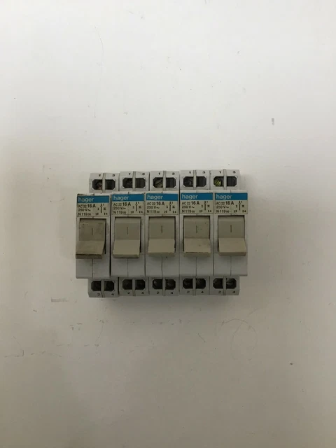 HAGER N119 16A 2 Circuit Switch 3 Position Switch Job Lot Of 5 To Clear ...