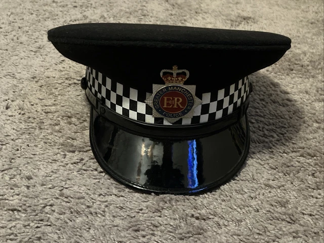 VINTAGE OBSOLETE GREATER Manchester Police Cap with Badge British ...