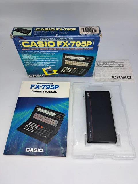 VINTAGE CASIO FX-795P Personal Computer in full working order, Boxed £90.00 - PicClick UK