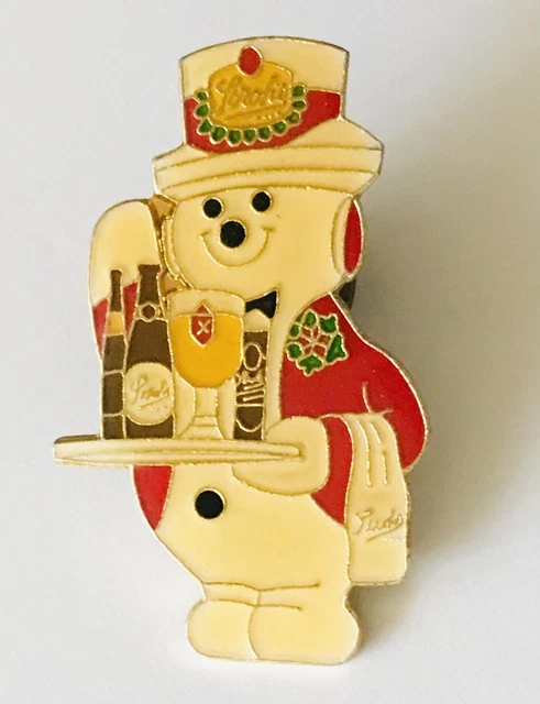 SNOWMAN WAITER BARMAN Christmas Pin Badge Vintage Festive (N17) $12.00 ...