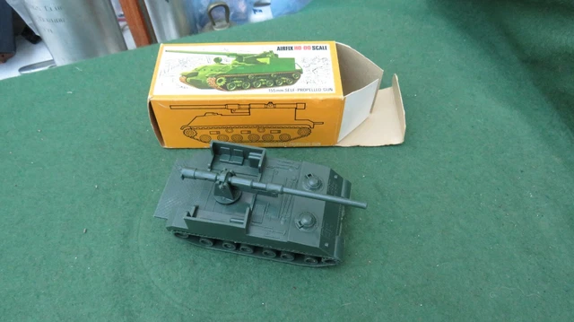 VINTAGE AIRFIX 155 Mm Self - Propelled Gun Ho - Oo Scale Model Kit ...