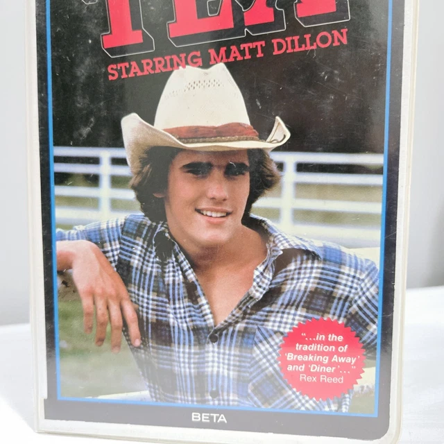 TEX BETA (NOT VHS) Matt Dillon Betamax Tape Walt Disney Home Video ...