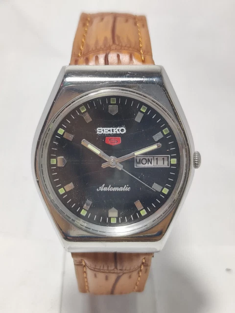 VINTAGE SEIKO AUTOMATICO Movimento Giorno Data Analogico Dial Polso ...