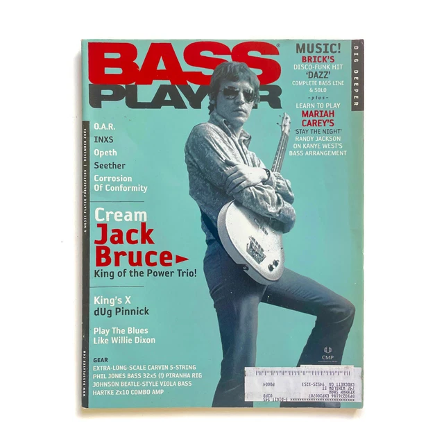 2005 CREAM BASSIST Jack Bruce • Bass Player Magazine • December Issue £ ...