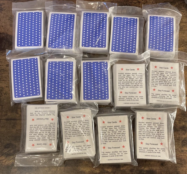 FORTUNE TELLERS PLAYING card Deck - Star Cards Forecasting Card Lot X ...