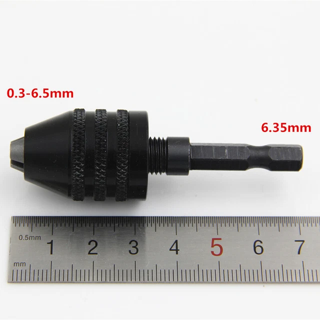 QUICK CHANGE KEYLESS drill bit chuck hex shank adapter converter toolWF ...