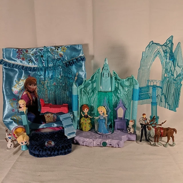 DISNEY FROZEN MAGICAL Lights Palace Elsa Ana Olaf Castle Play Set ...